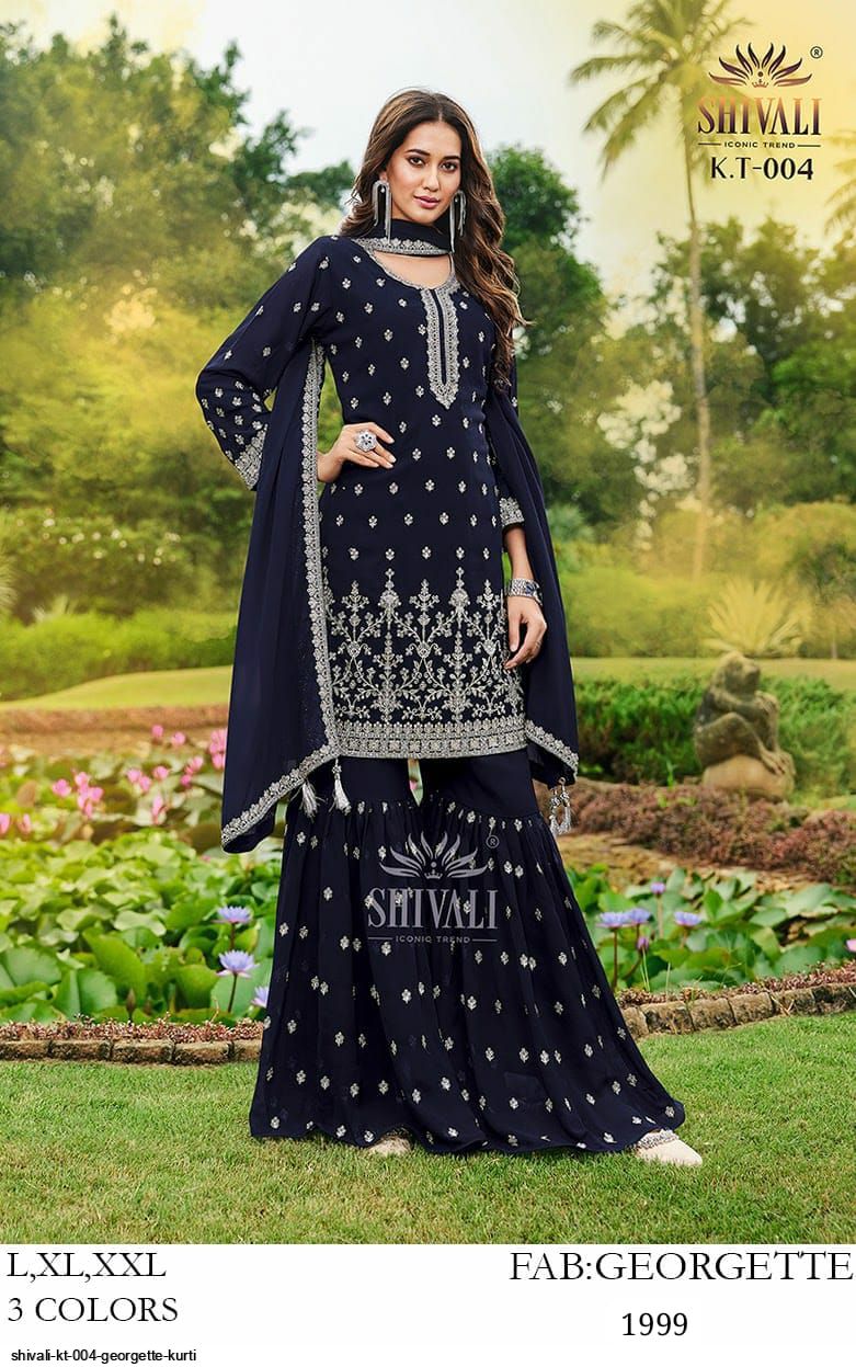 SHIVALI KT 004 GEORGETTE KURTI