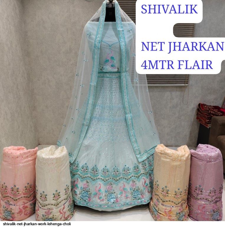 SHIVALIK NET JHARKAN WORK LEHENGA CHOLI