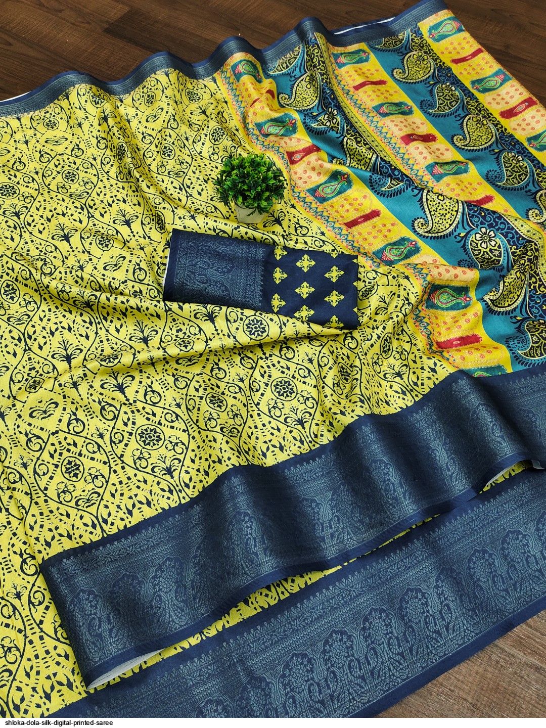 SHLOKA DOLA SILK DIGITAL PRINTED SAREE