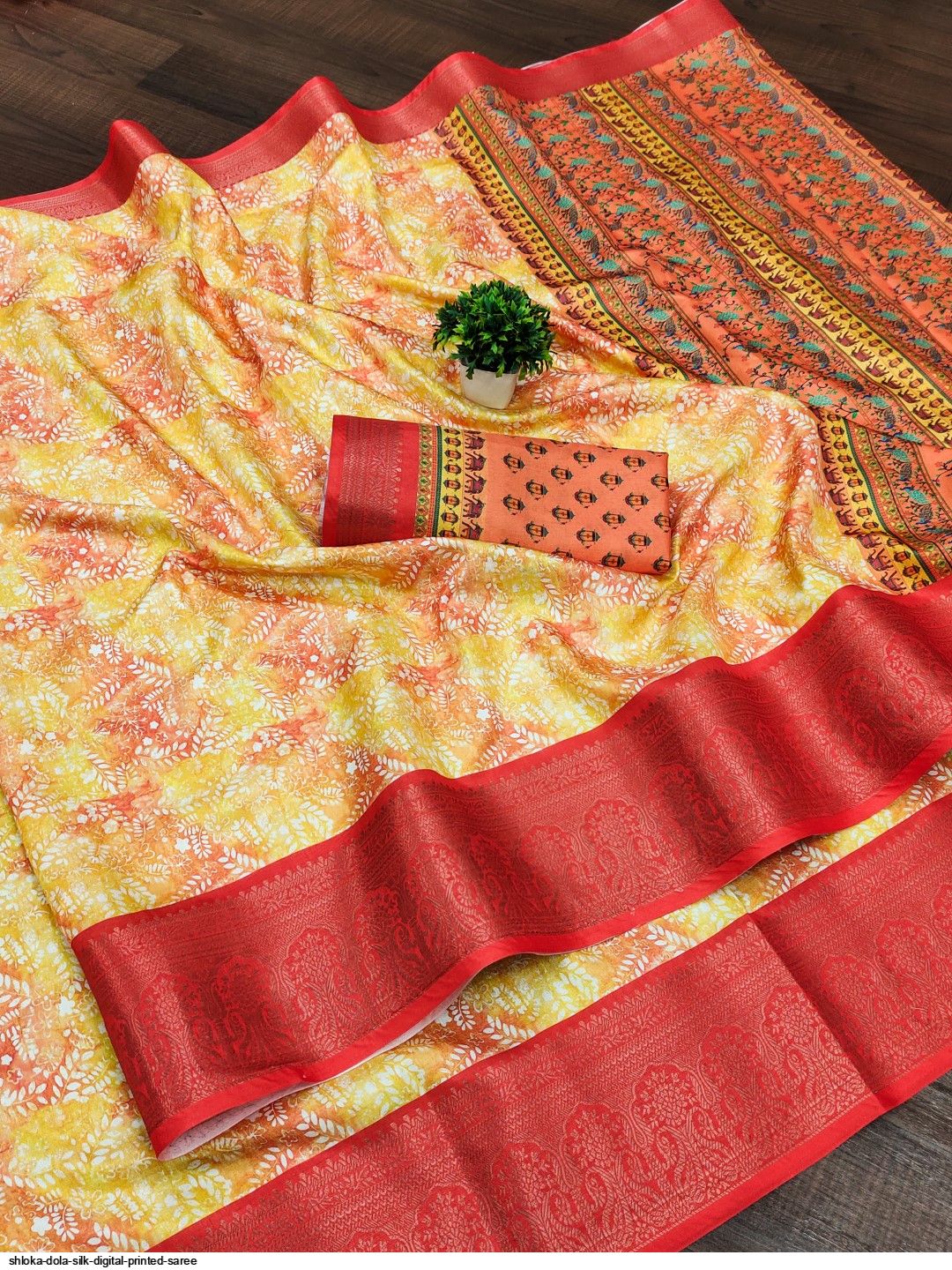 SHLOKA DOLA SILK DIGITAL PRINTED SAREE