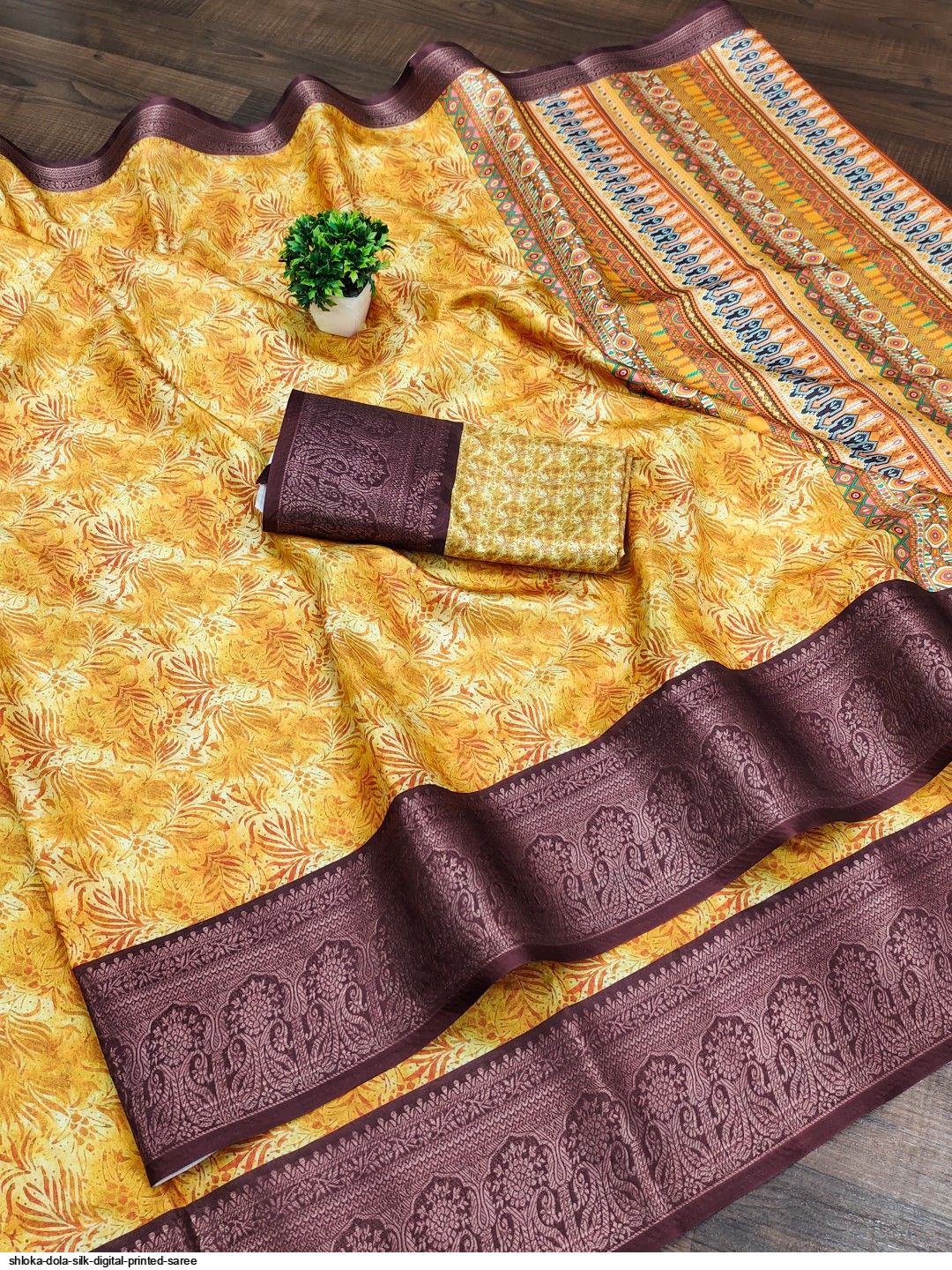 SHLOKA DOLA SILK DIGITAL PRINTED SAREE