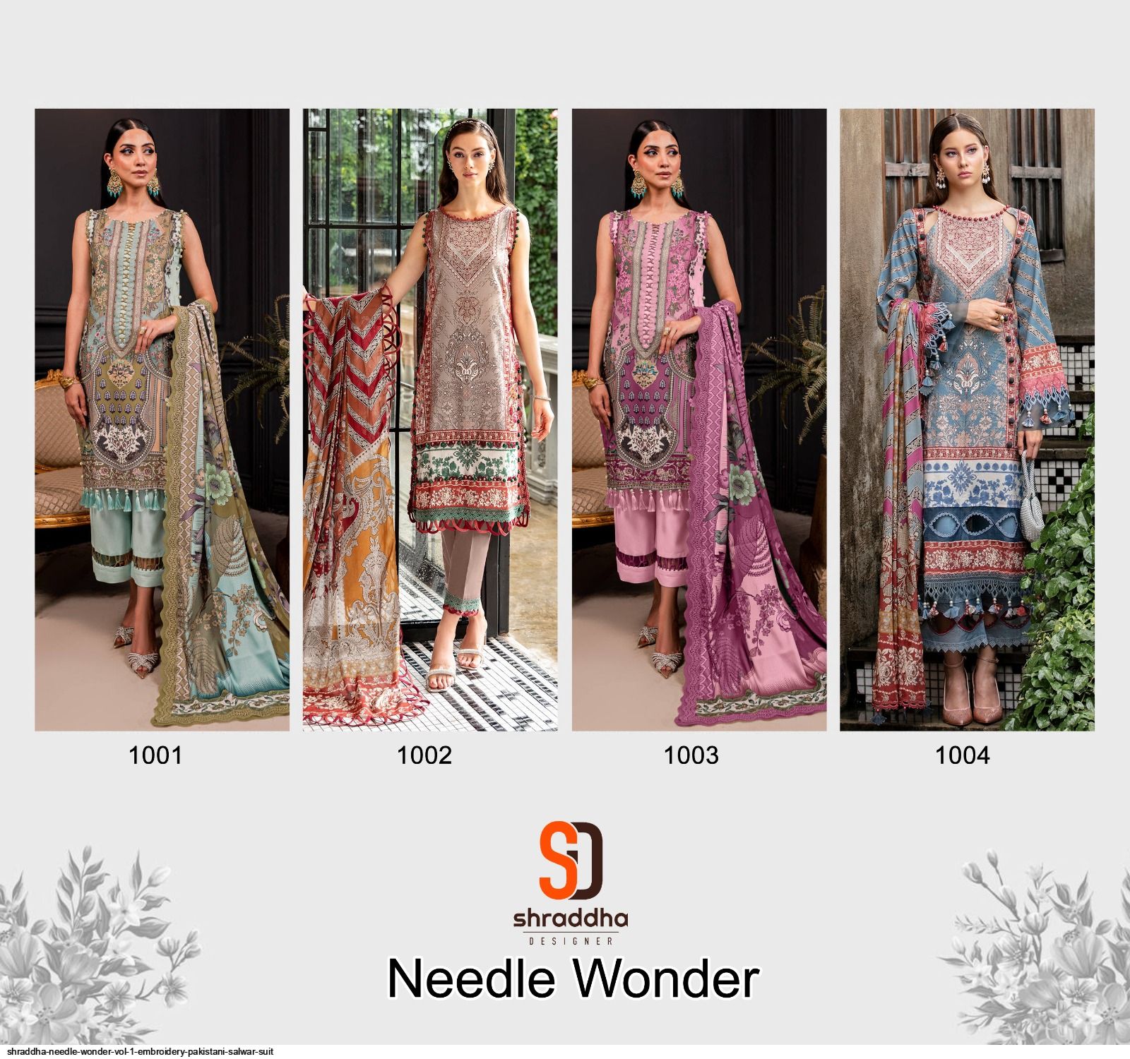 Shraddha Needle Wonder Vol 1 Embroidery Pakistani Salwar SUIT