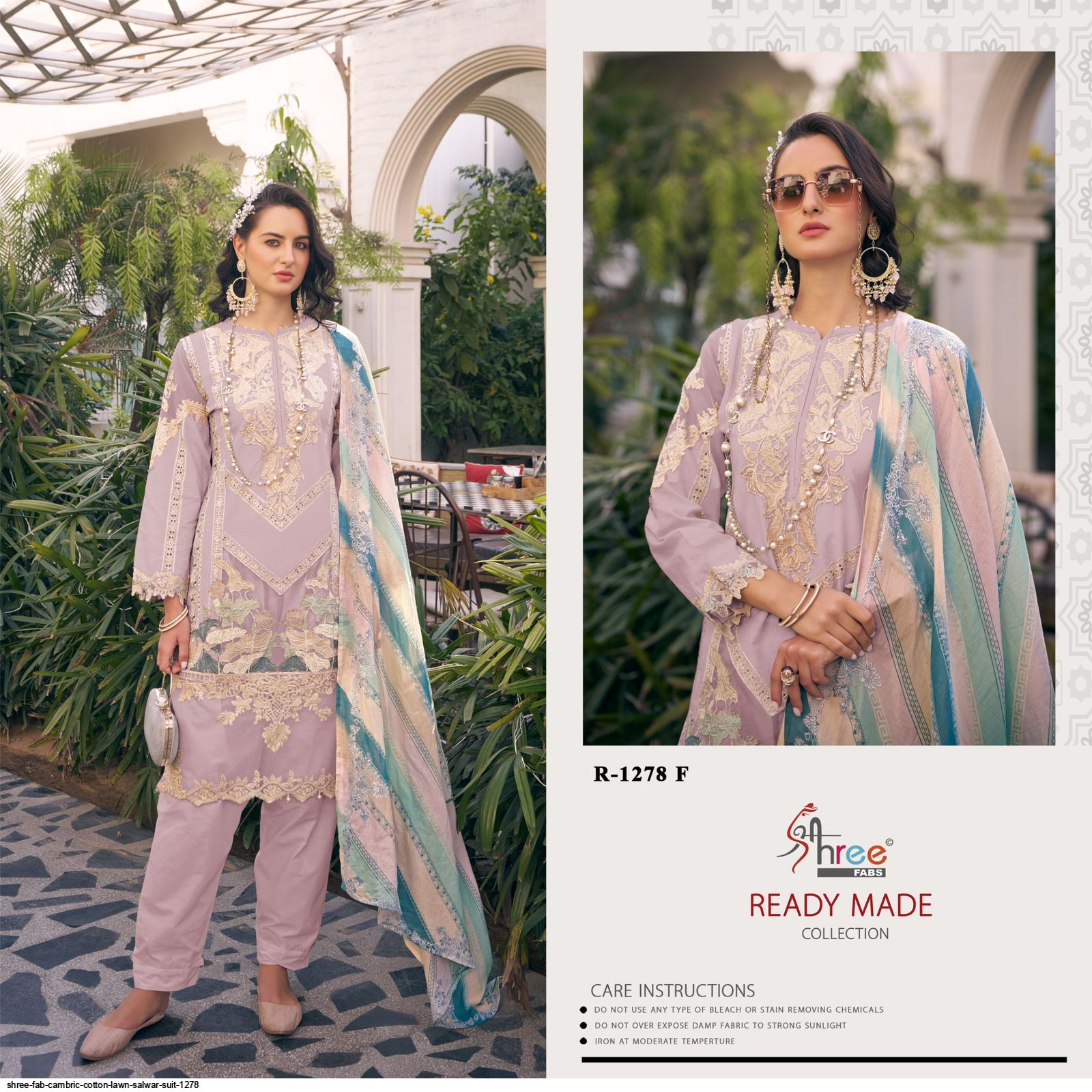 SHREE FAB cambric cotton lawn SALWAR SUIT 1278