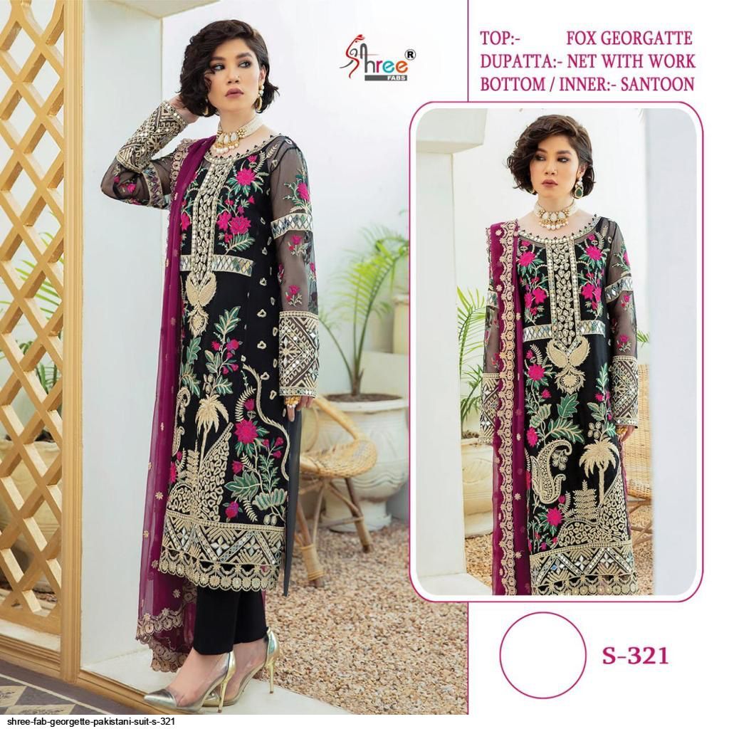 SHREE FAB GEORGETTE PAKISTANI SUIT S 321