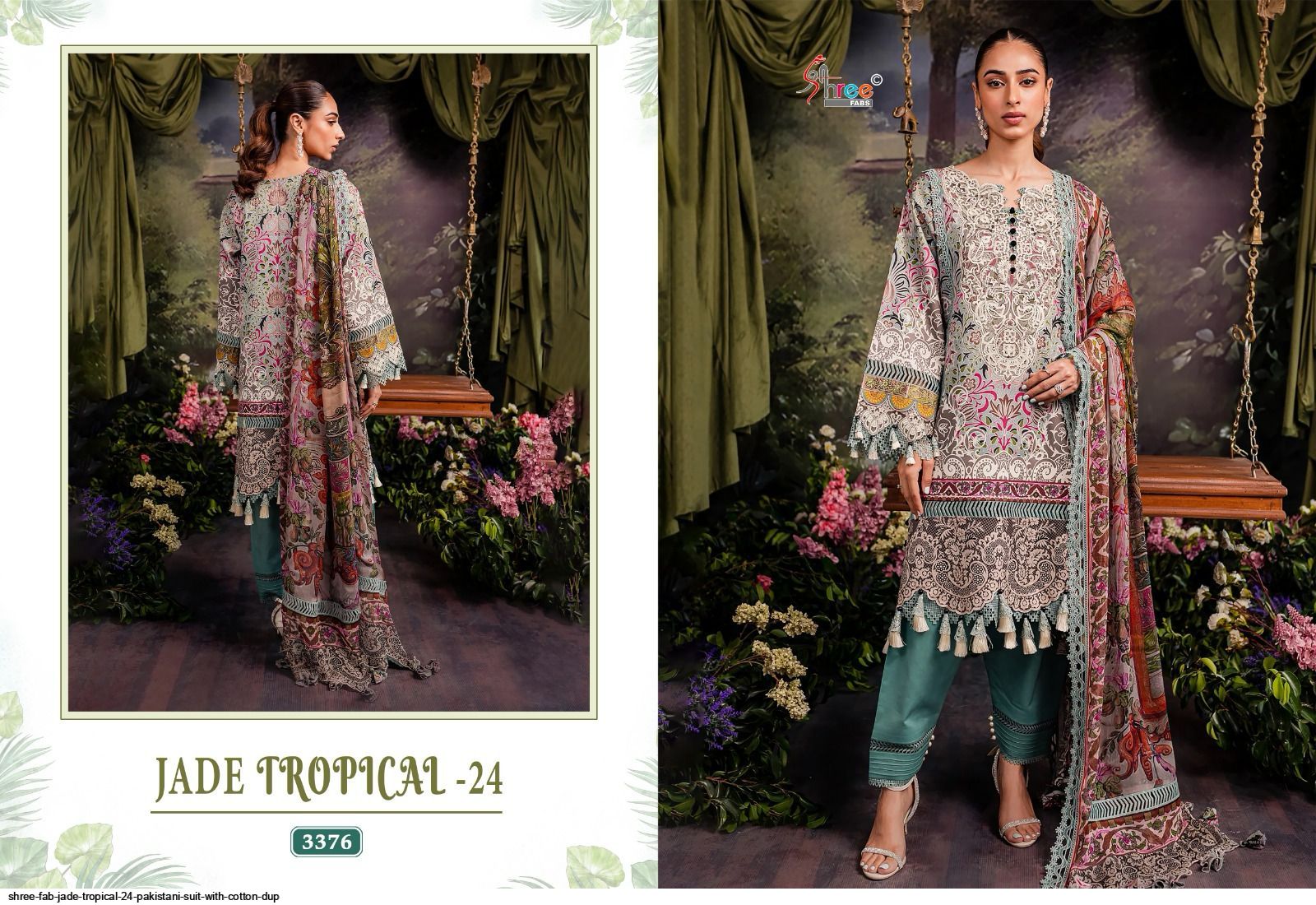 SHREE FAB JADE TROPICAL 24 PAKISTANI SUIT WITH COTTON DUP