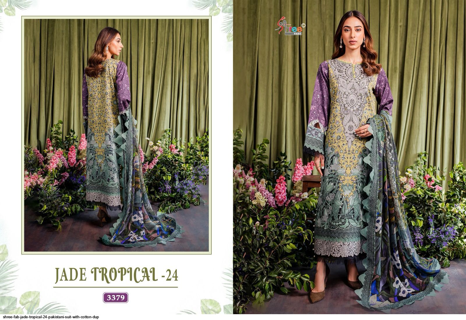 SHREE FAB JADE TROPICAL 24 PAKISTANI SUIT WITH COTTON DUP