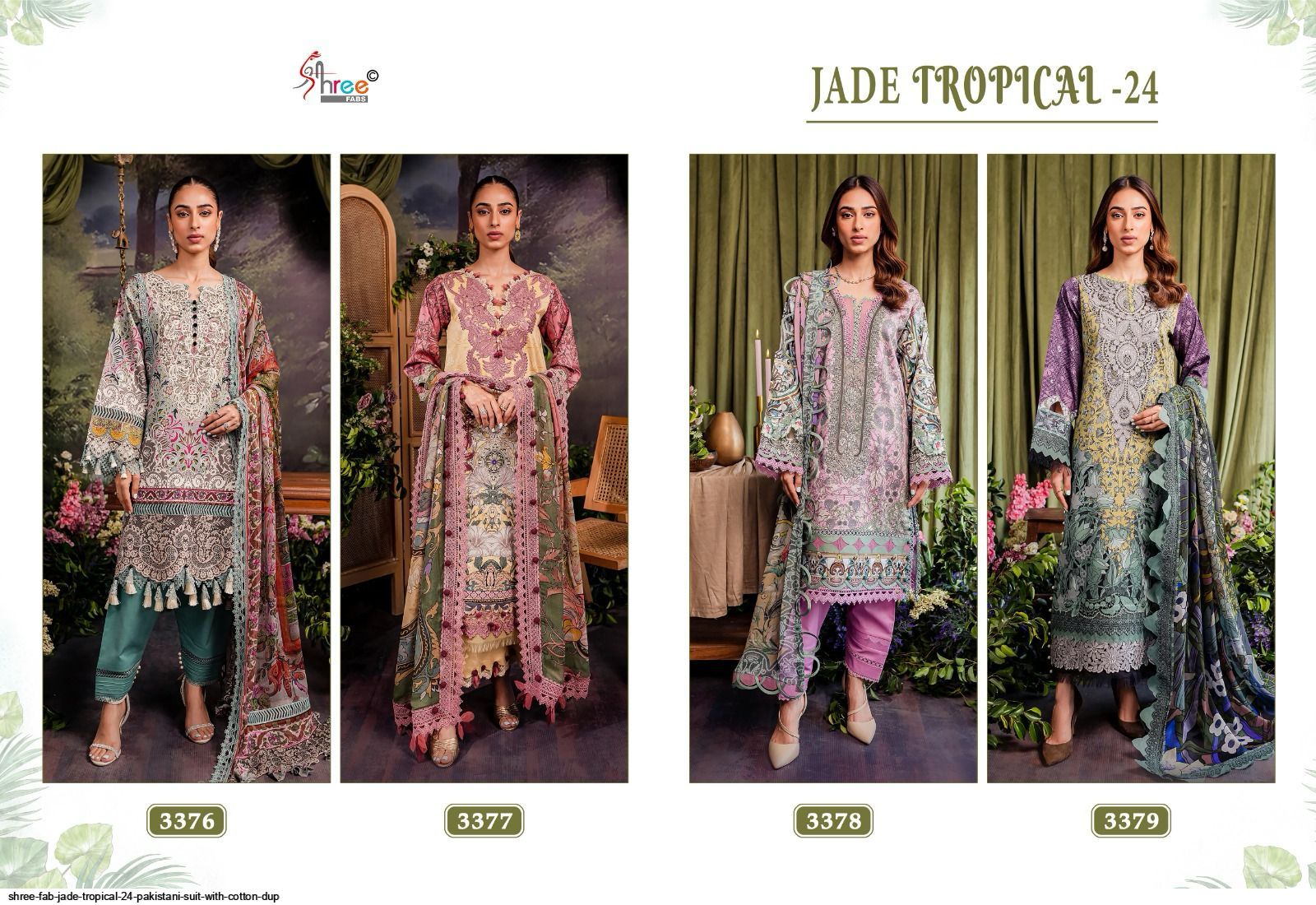 SHREE FAB JADE TROPICAL 24 PAKISTANI SUIT WITH COTTON DUP