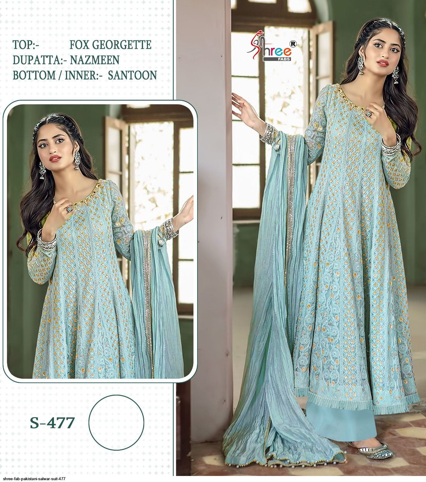 Shree fab PAKISTANI SALWAR SUIT 477