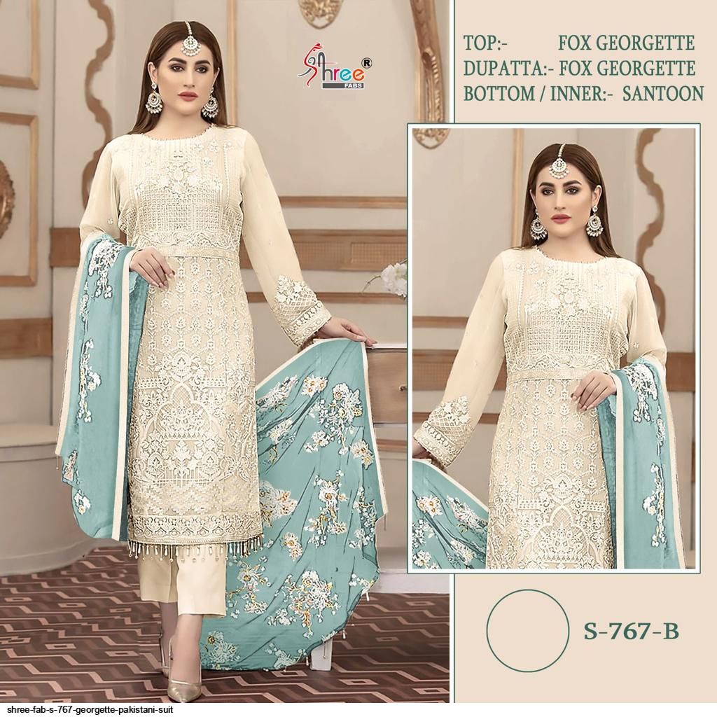 Shree fab S 767 georgette pakistani suit