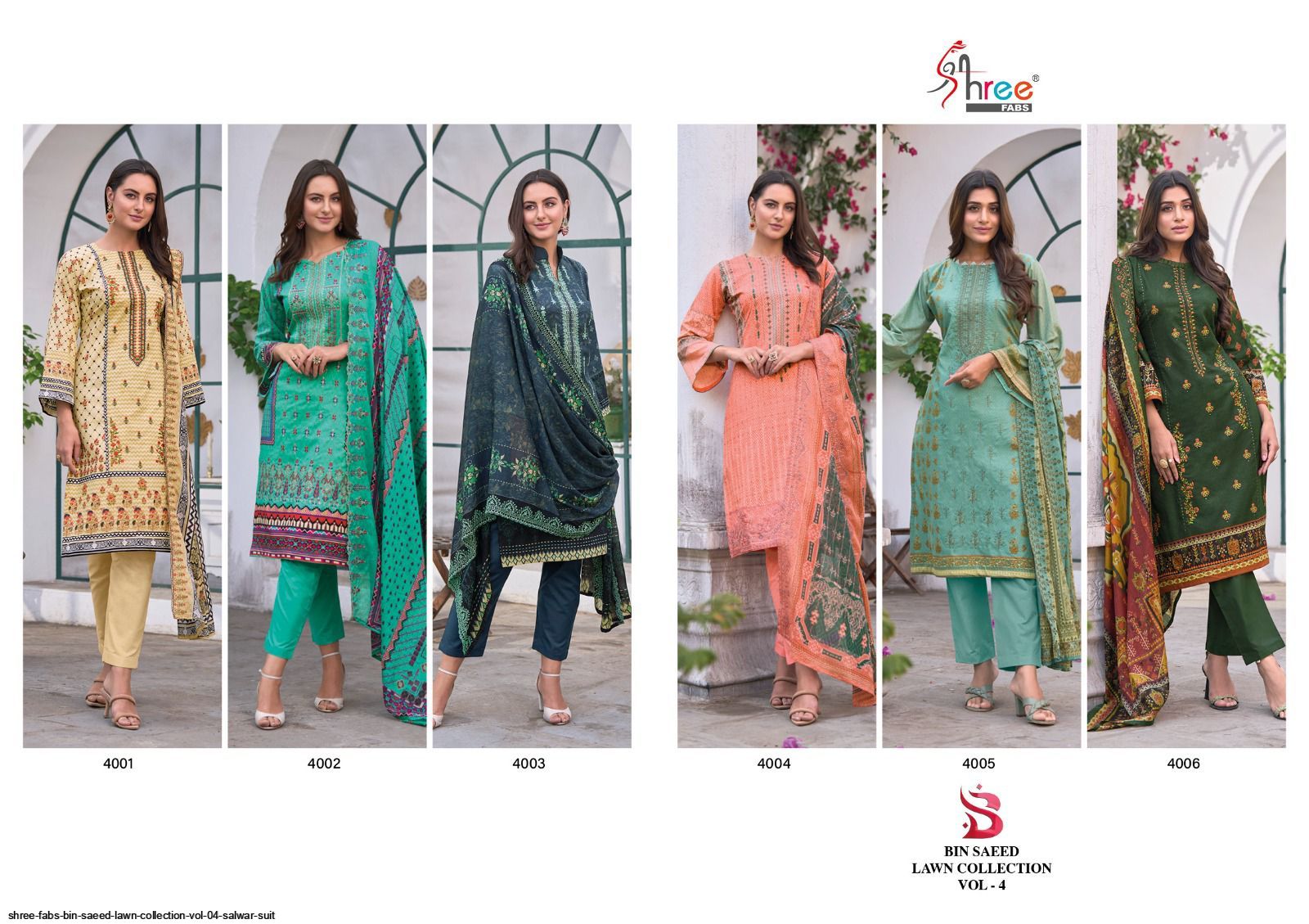 SHREE FABS BIN SAEED LAWN COLLECTION VOL 04 SALWAR SUIT