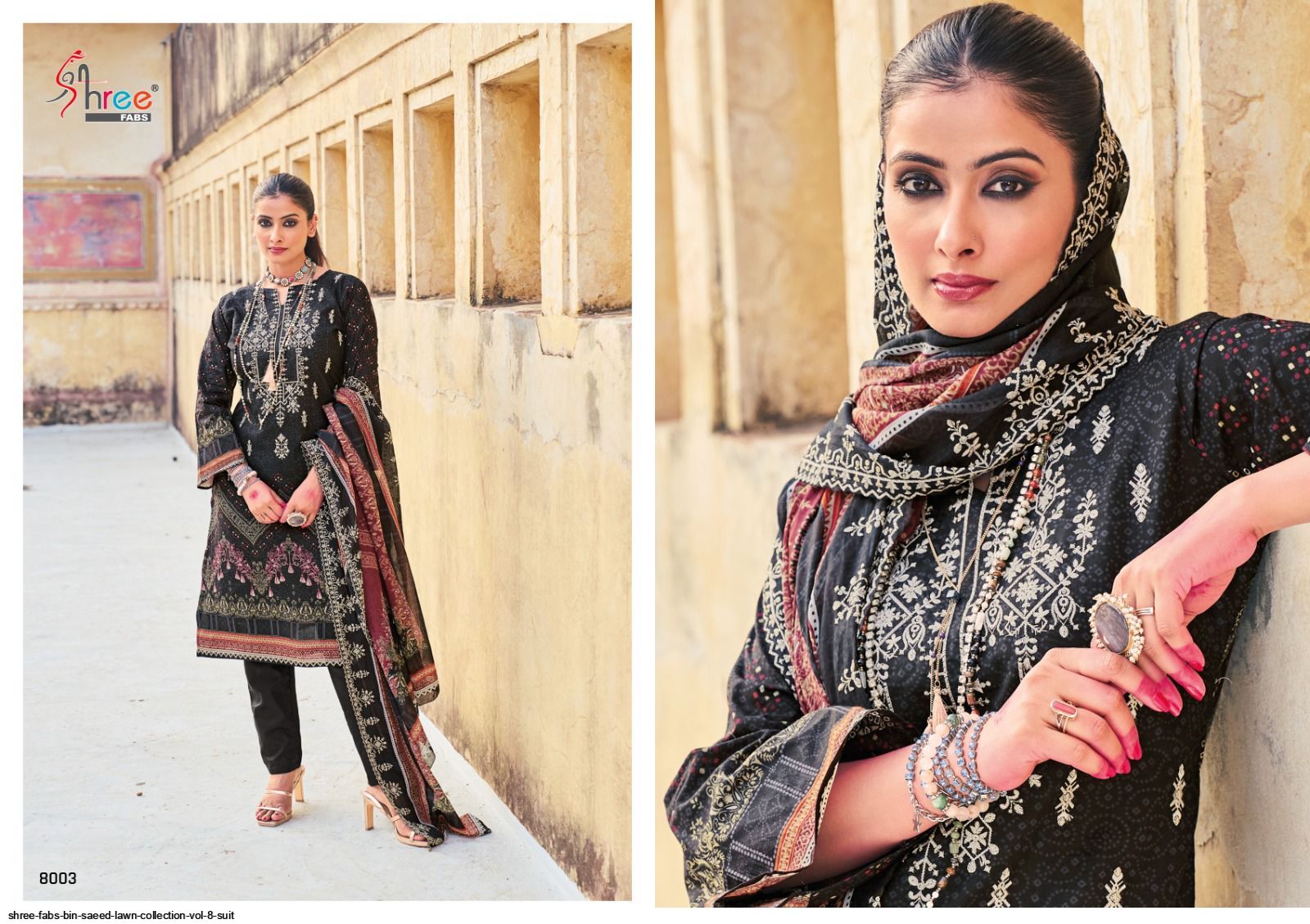 Shree fabs BIN SAEED LAWN COLLECTION VOL 8 SUIT