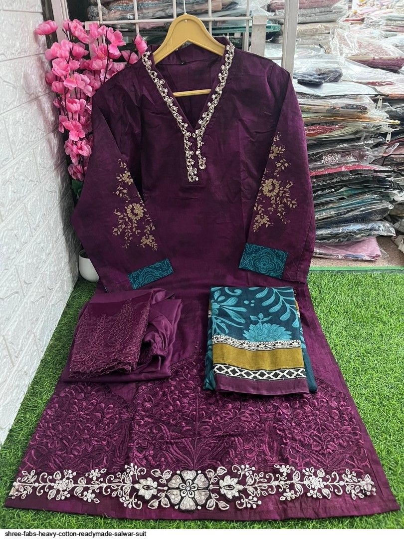 Shree fabs heavy cotton readymade salwar suit