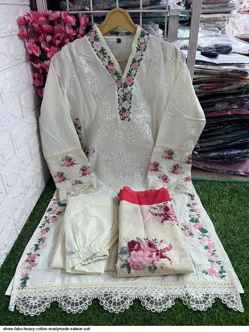 Shree fabs heavy cotton readymade salwar suit