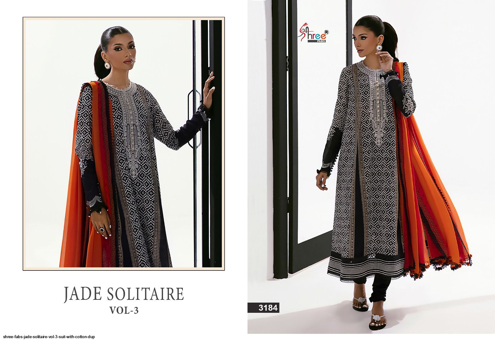SHREE FABS JADE SOLITAIRE VOL 3 SUIT WITH COTTON DUP