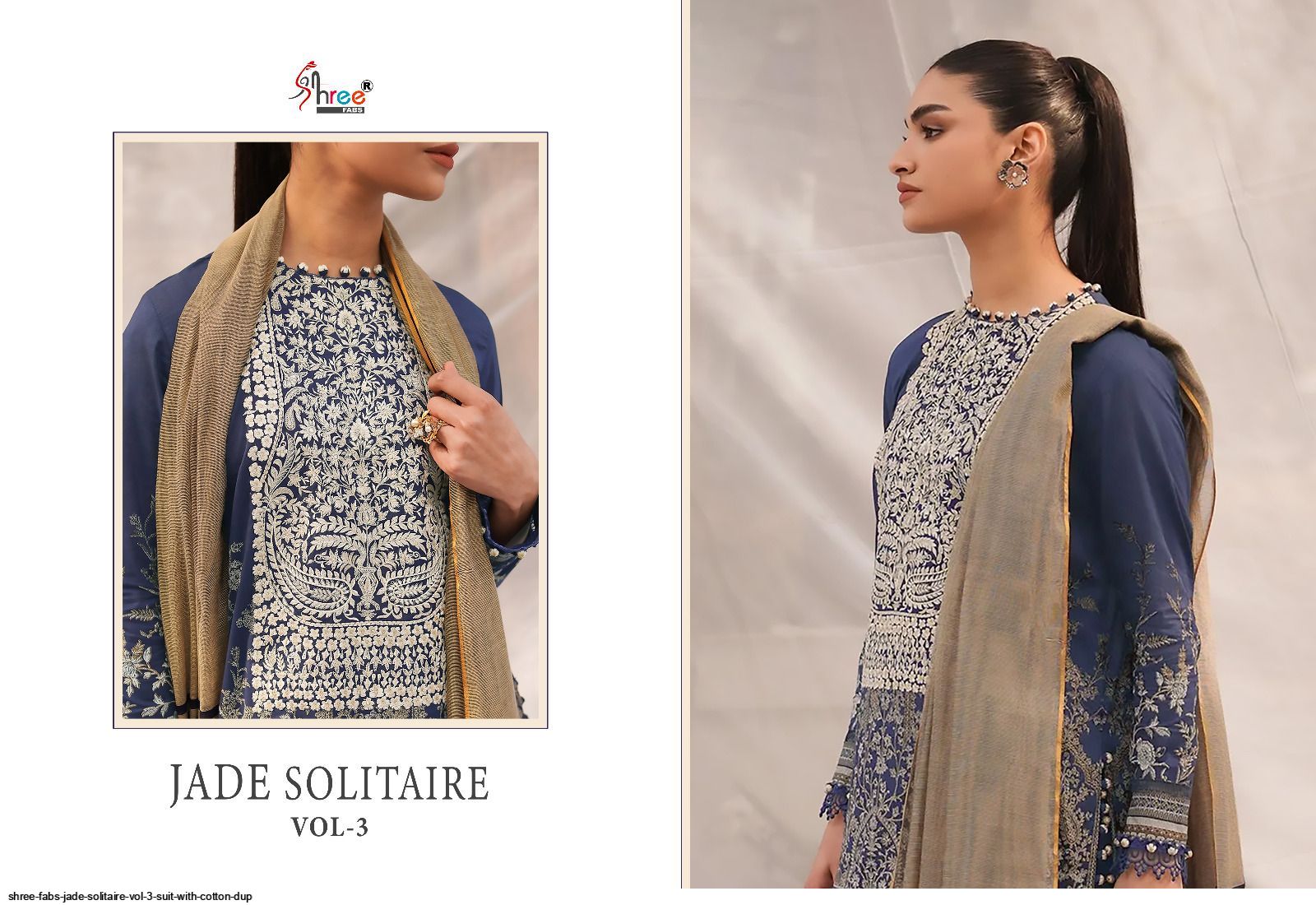 SHREE FABS JADE SOLITAIRE VOL 3 SUIT WITH COTTON DUP