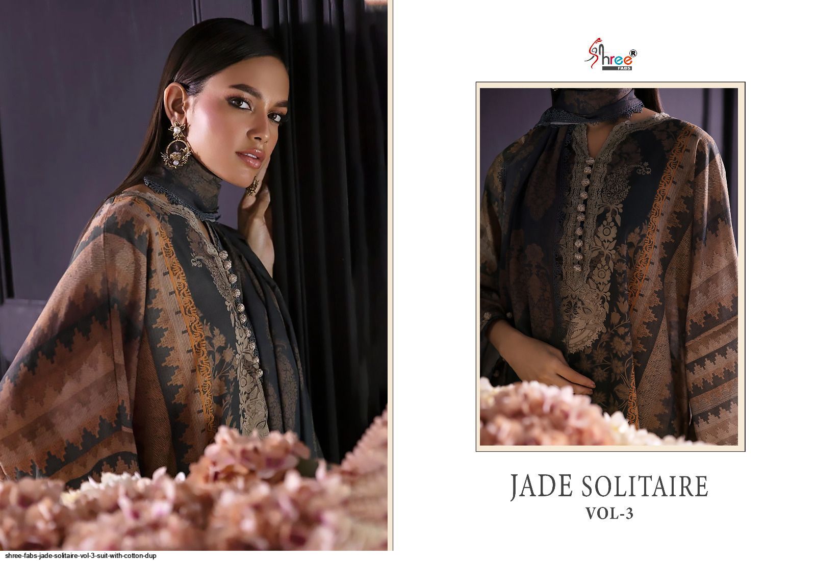 SHREE FABS JADE SOLITAIRE VOL 3 SUIT WITH COTTON DUP