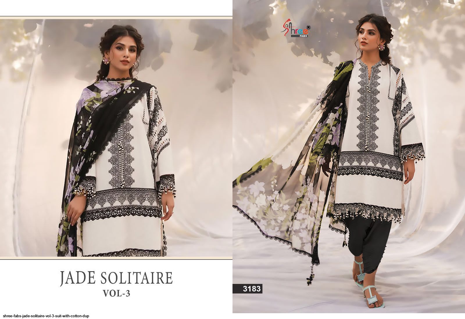 SHREE FABS JADE SOLITAIRE VOL 3 SUIT WITH COTTON DUP