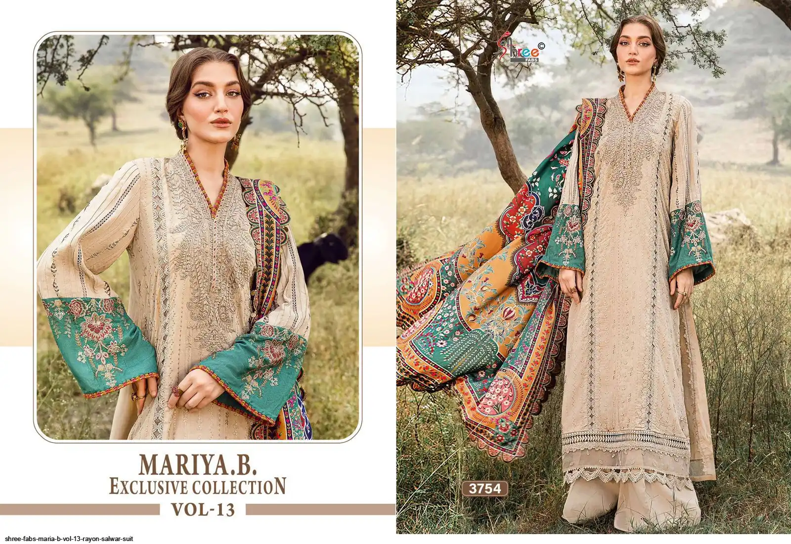 Shree Fabs Maria b VOL 13 RAYON SALWAR SUIT