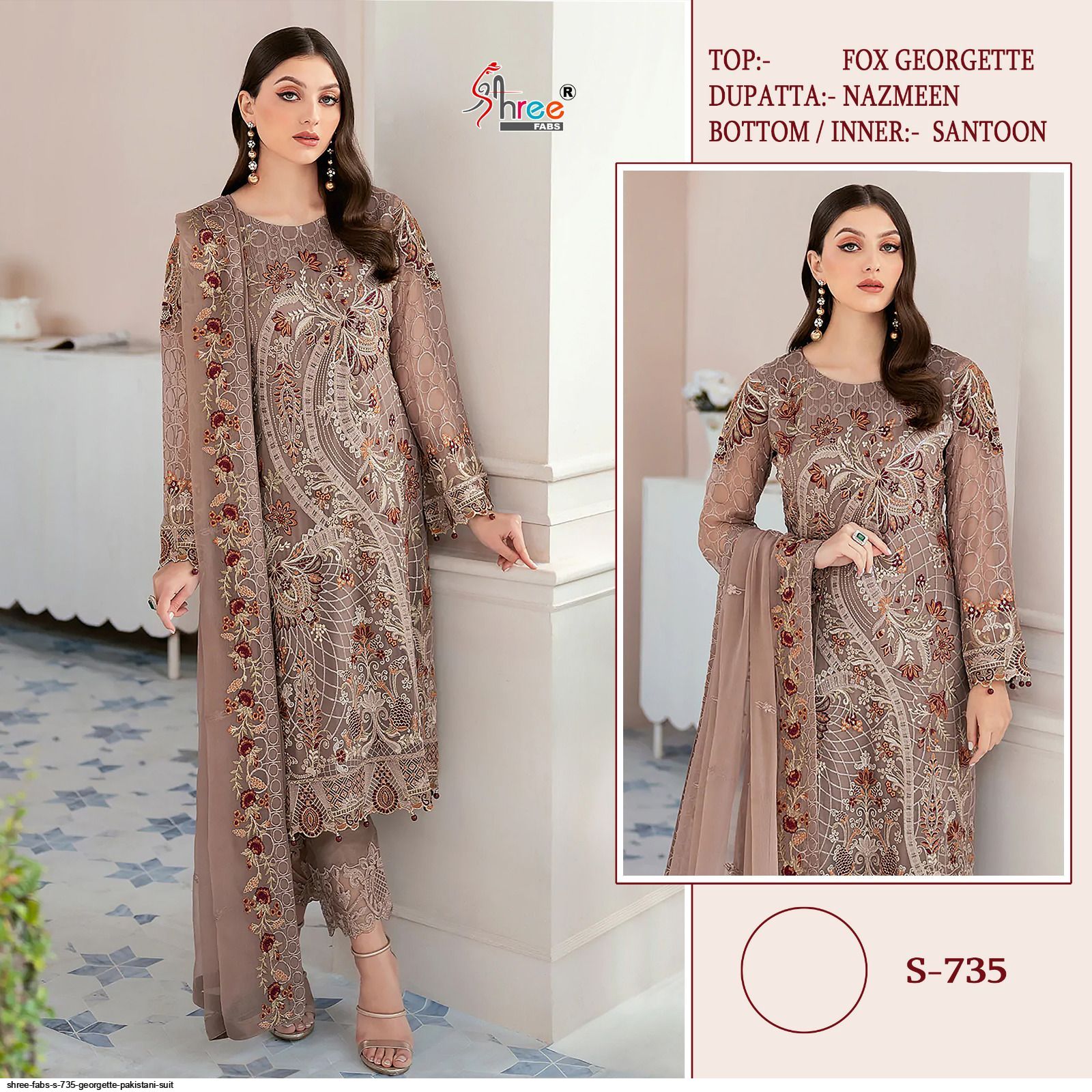 SHREE FABs S 735 georgette pakistani suit