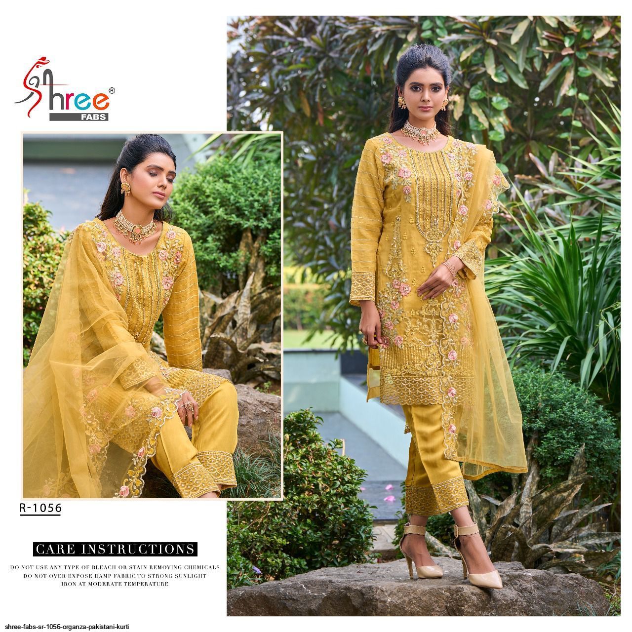 shree fabs SR 1056 ORGANZA Pakistani kurti