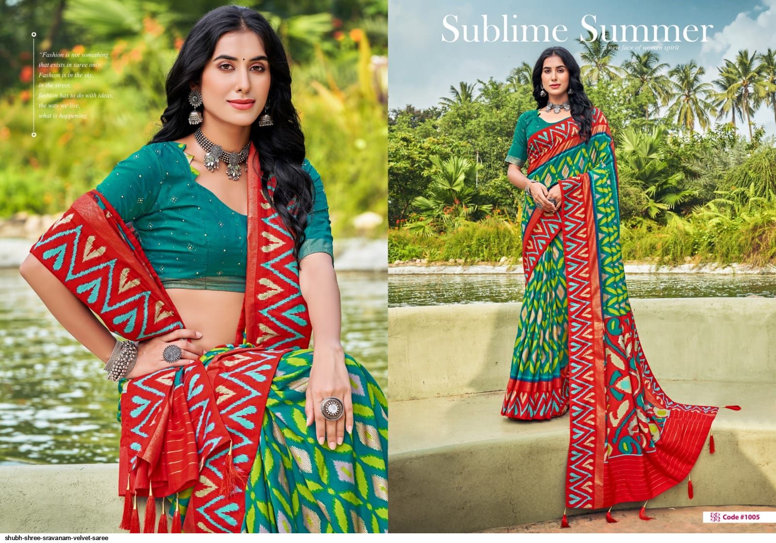 SHUBH SHREE SRAVANAM Velvet saree