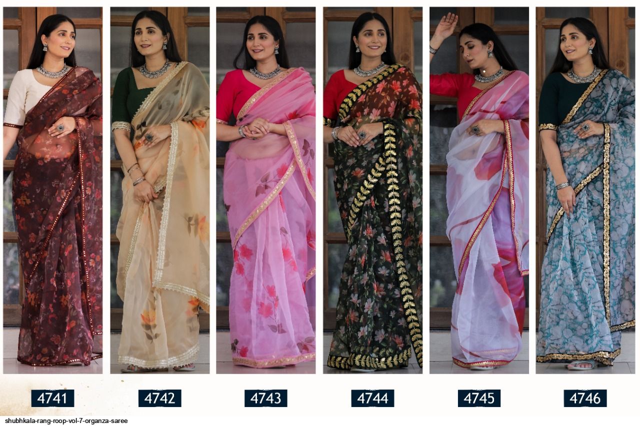 SHUBHKALA Rang Roop Vol 7 organza saree