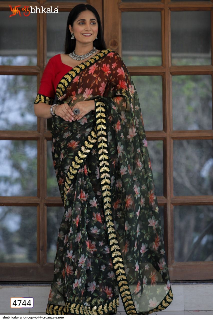 SHUBHKALA Rang Roop Vol 7 organza saree