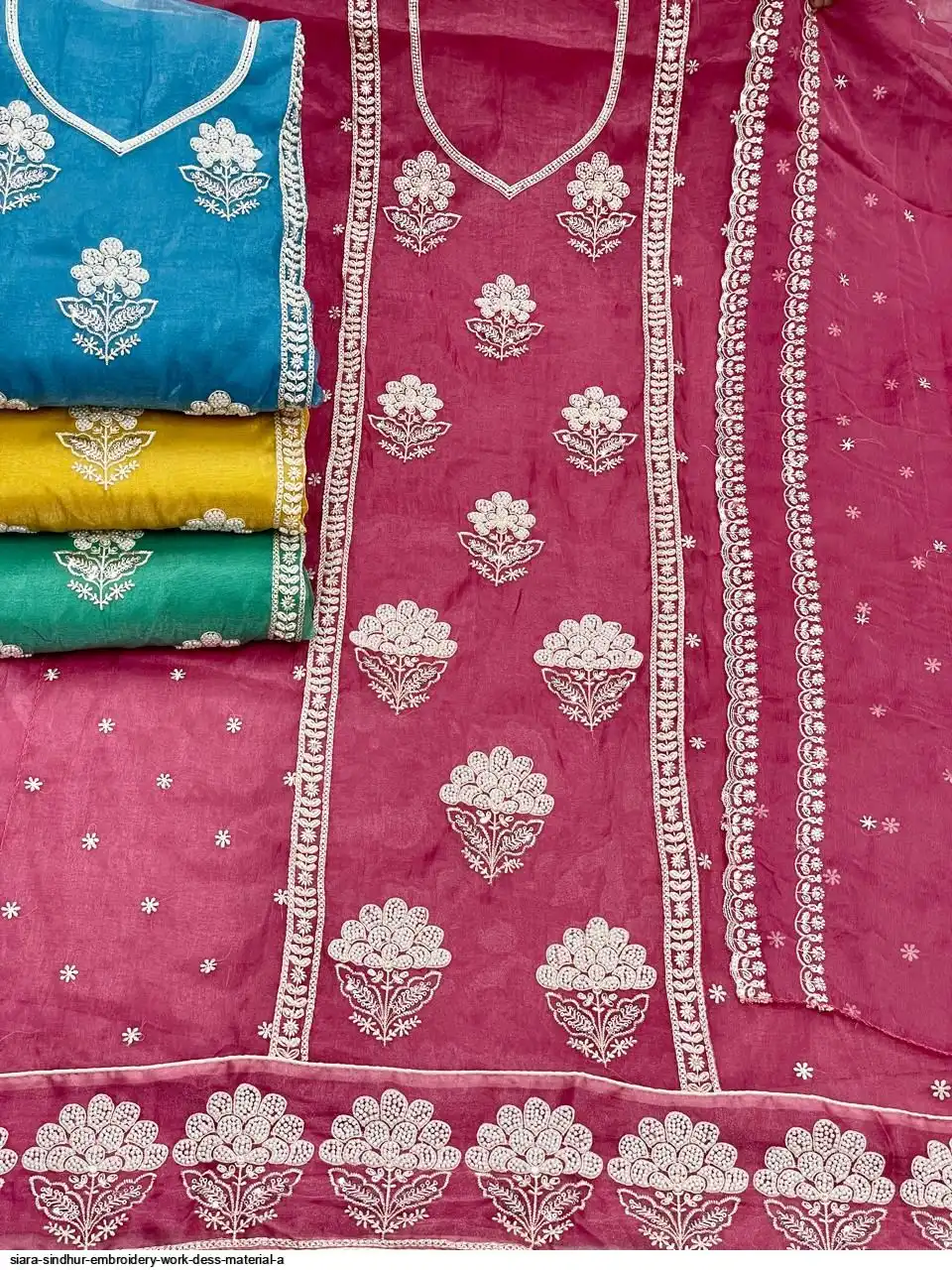 Siara sindhur embroidery work DESS MATERIAL A