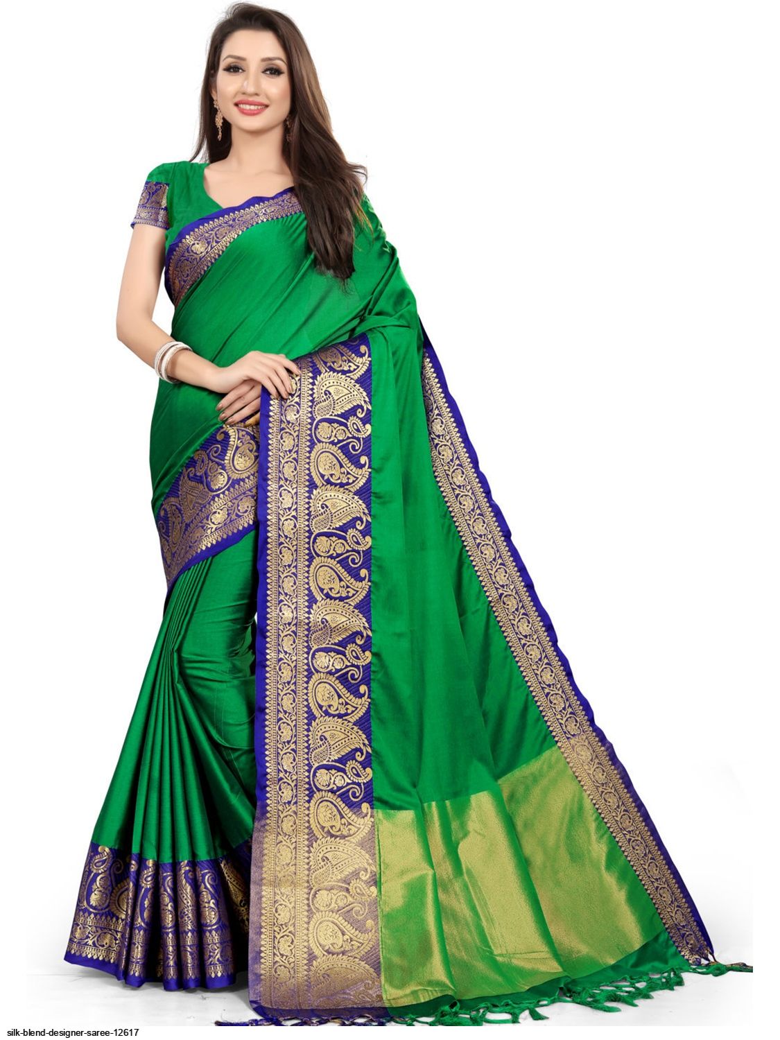 SILK BLEND DESIGNER SAREE 12617