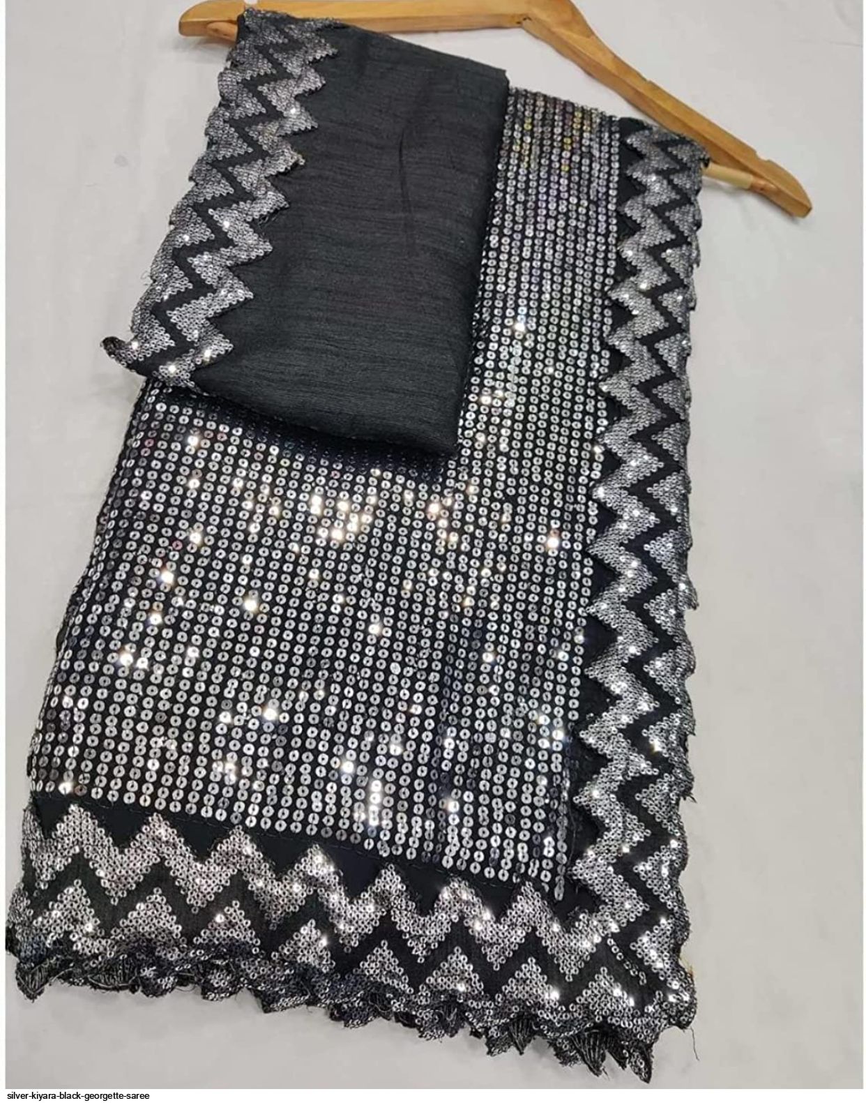 SILVER KIYARA BLACK Georgette SAREE