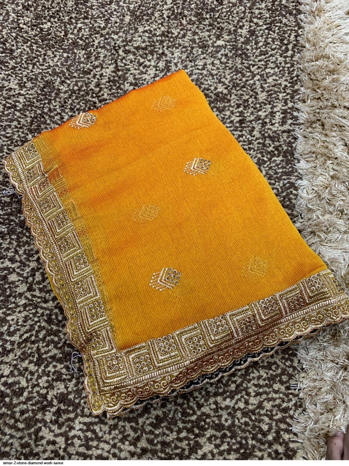 SIMAR 2 STONE DIAMOND WORK SAREE