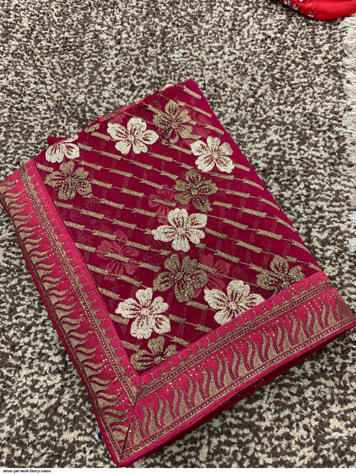 SIMAR JARI WORK FANCY SAREE