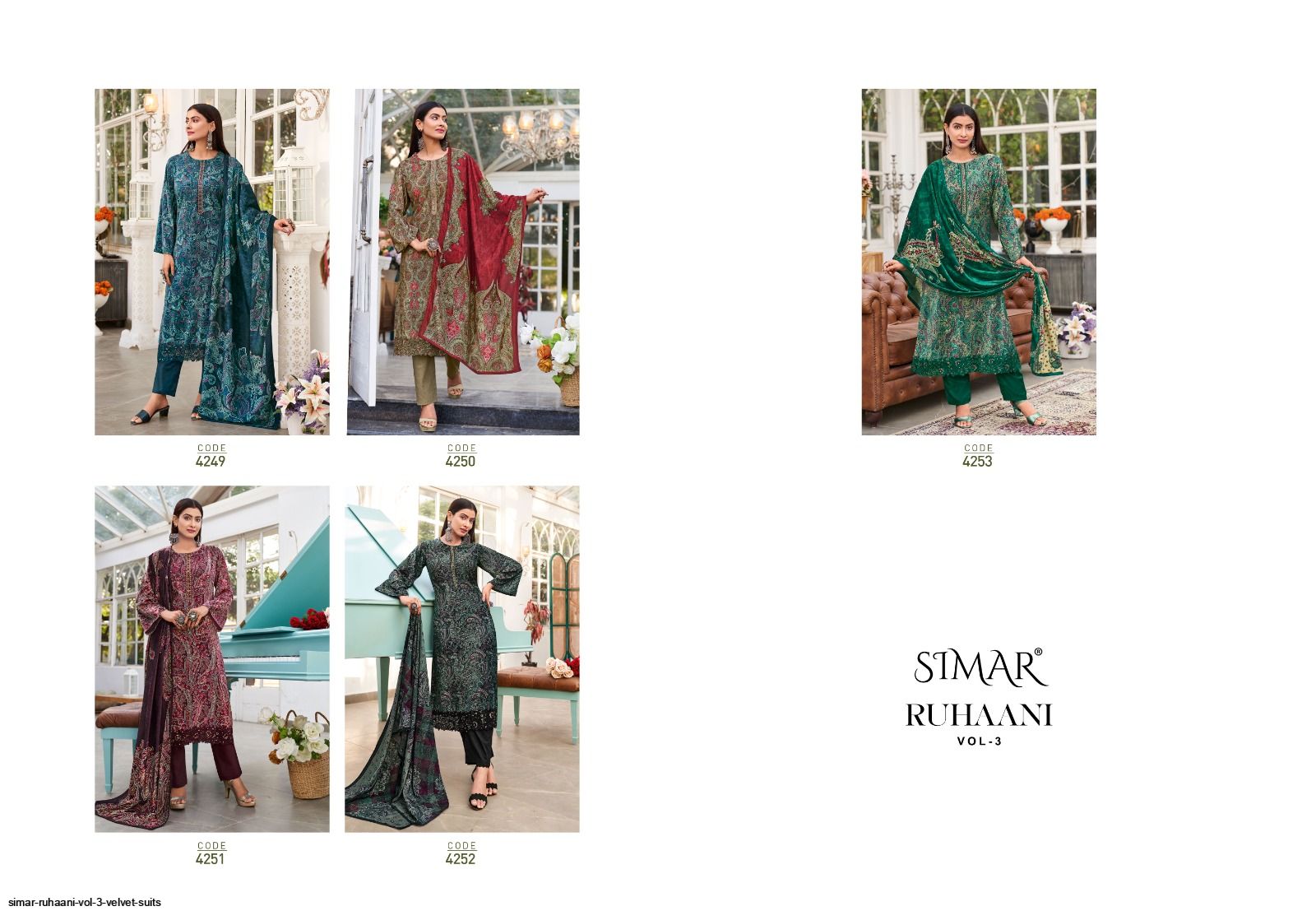 SiMAR Ruhaani Vol 3 Velvet suits