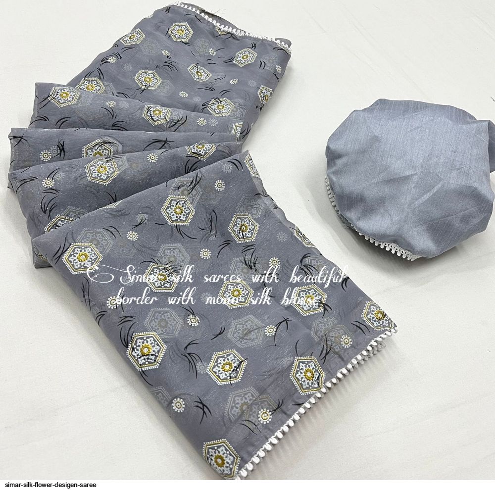 SIMAR SILK FLOWER DESIGEN SAREE