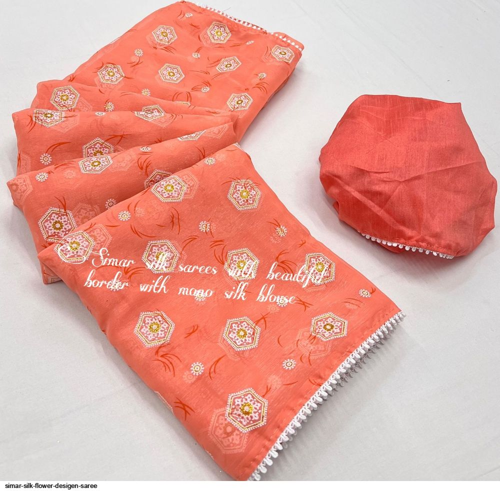 SIMAR SILK FLOWER DESIGEN SAREE