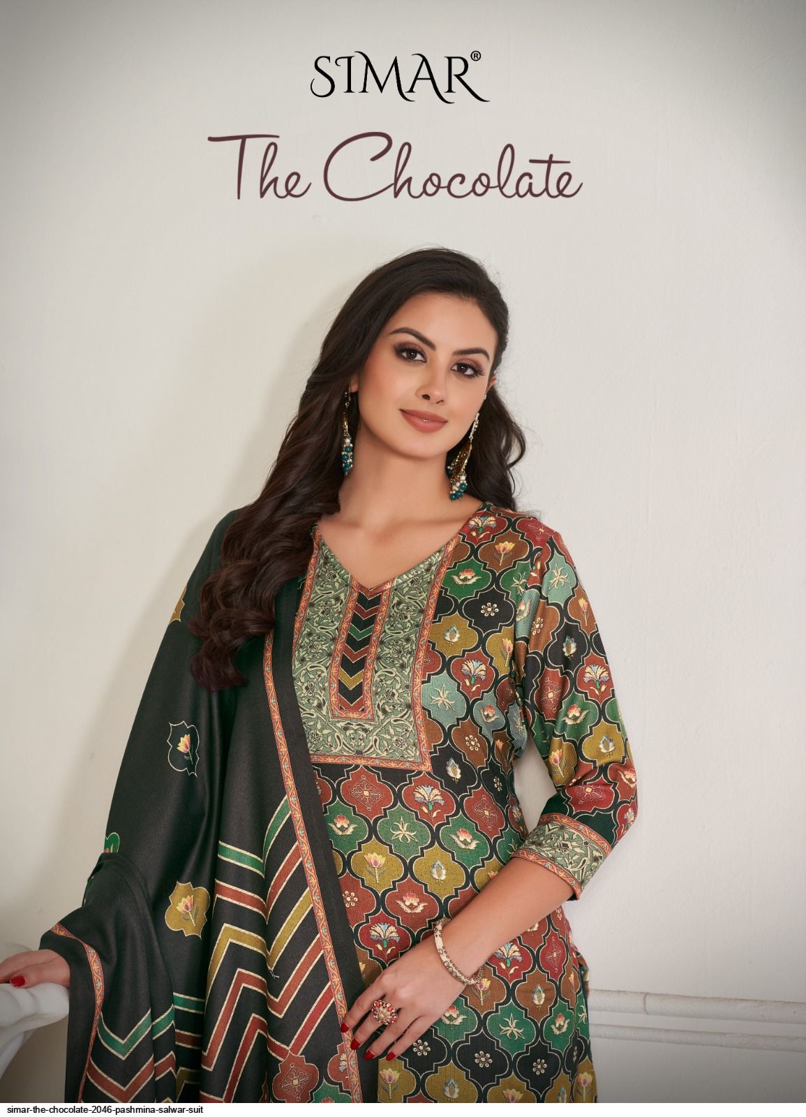 SIMAR The Chocolate 2046 pashmina salwar suit