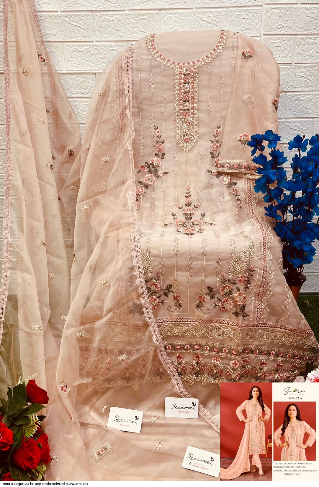 SIMRA ORGANZA HEAVY EMBROIDERED salwar suits