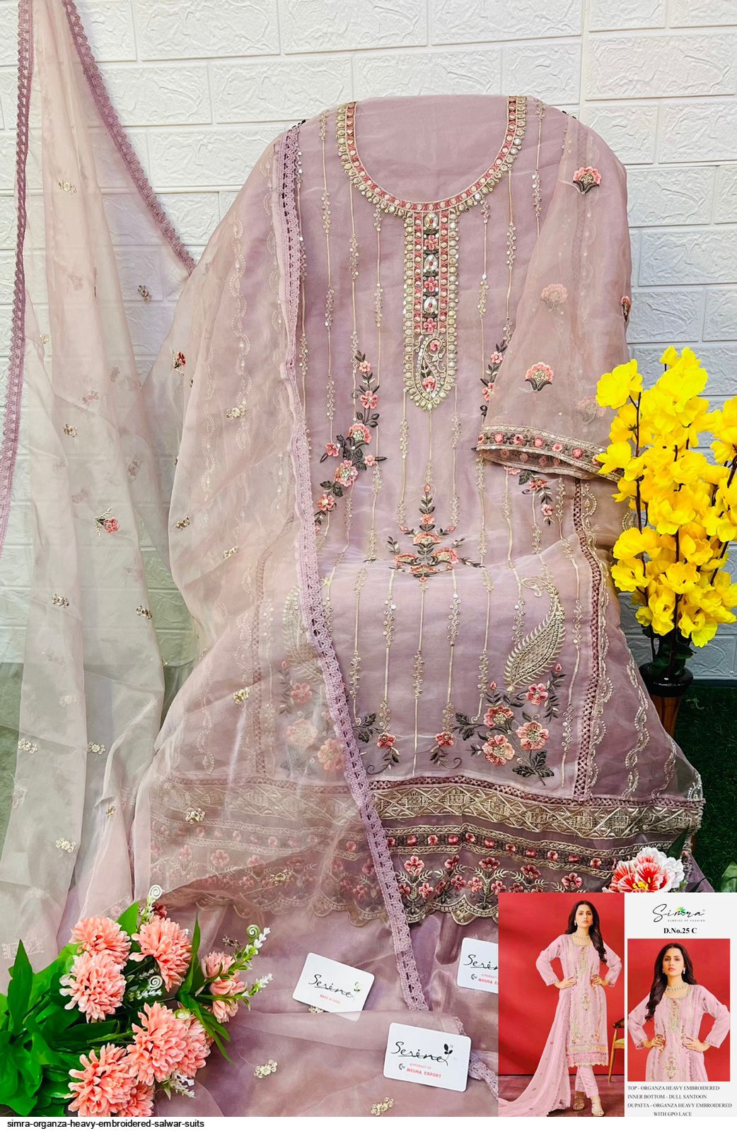SIMRA ORGANZA HEAVY EMBROIDERED salwar suits