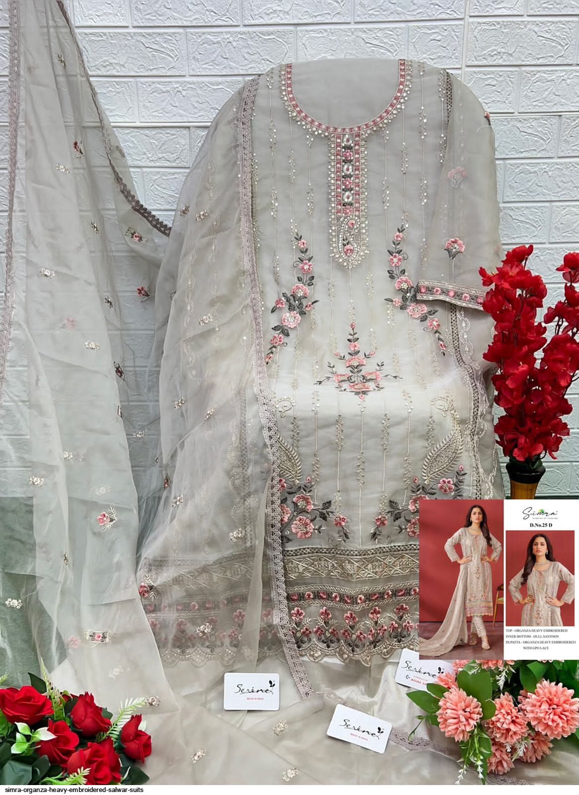 SIMRA ORGANZA HEAVY EMBROIDERED salwar suits