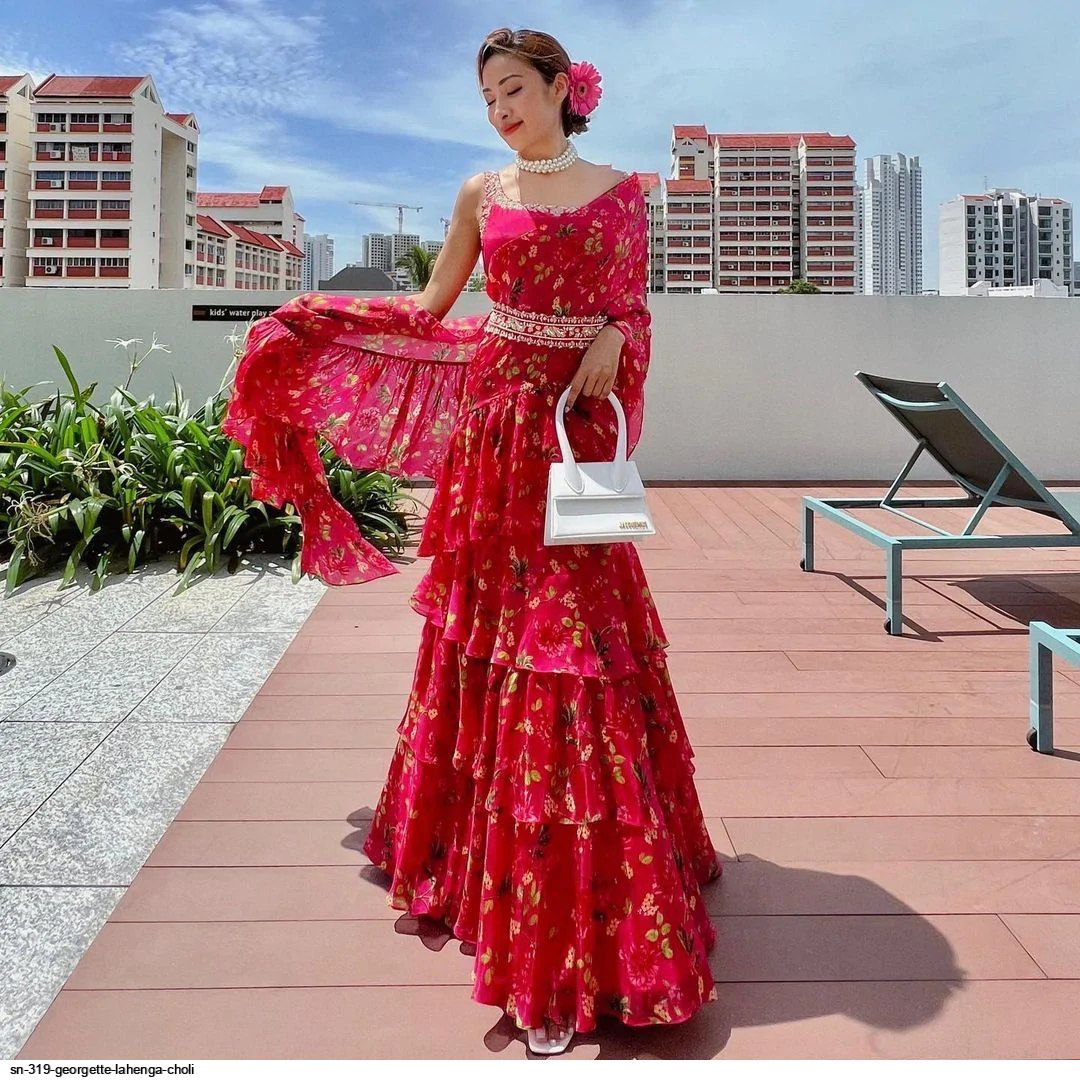 SN 319 GEORGETTE LAHENGA CHOLI