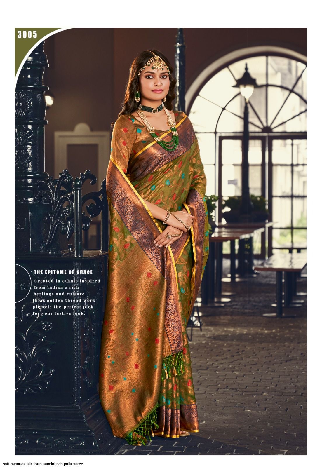 Soft Banarasi silk Jivan sangini rich Pallu saree