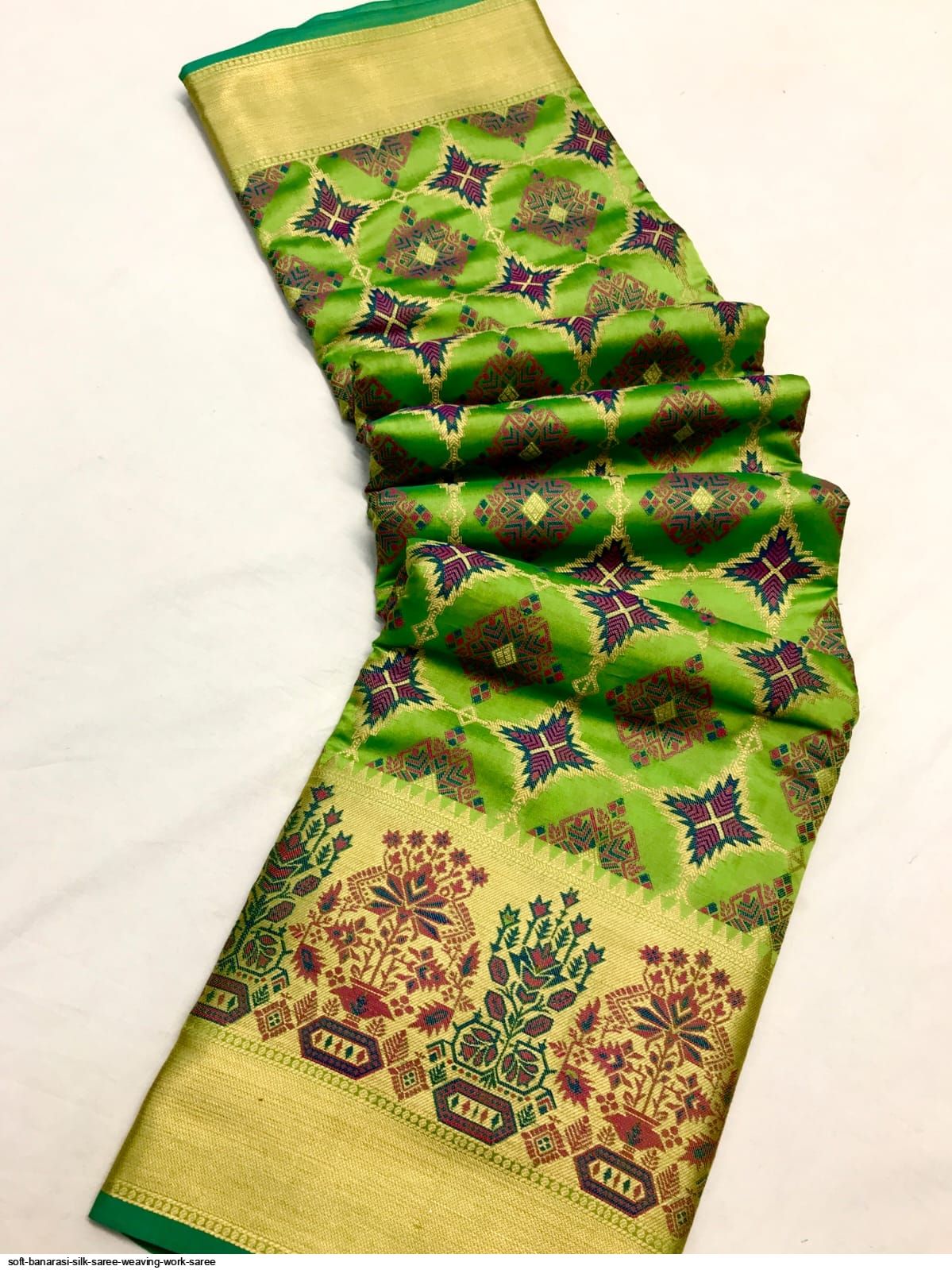 SOFT BANARASI SILK SAREE Weaving WORK saree