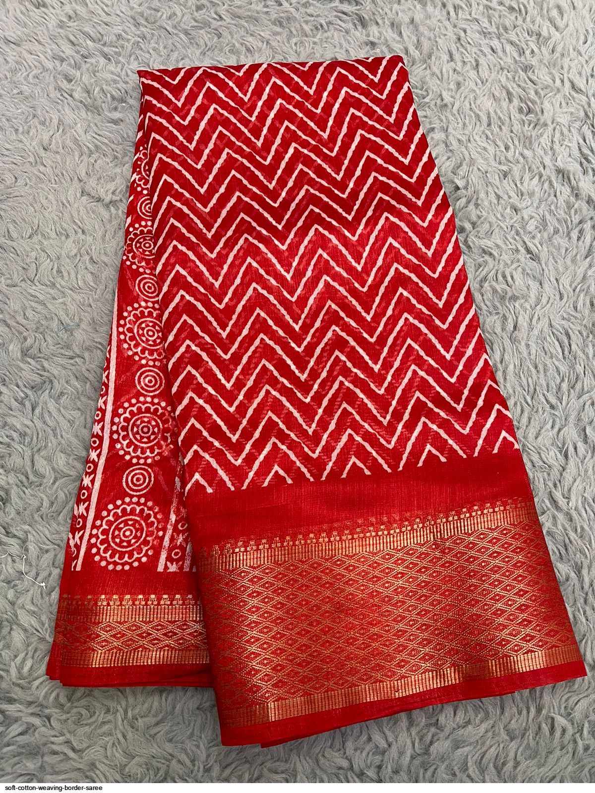 SOFT COTTON Weaving BORDER SAREE