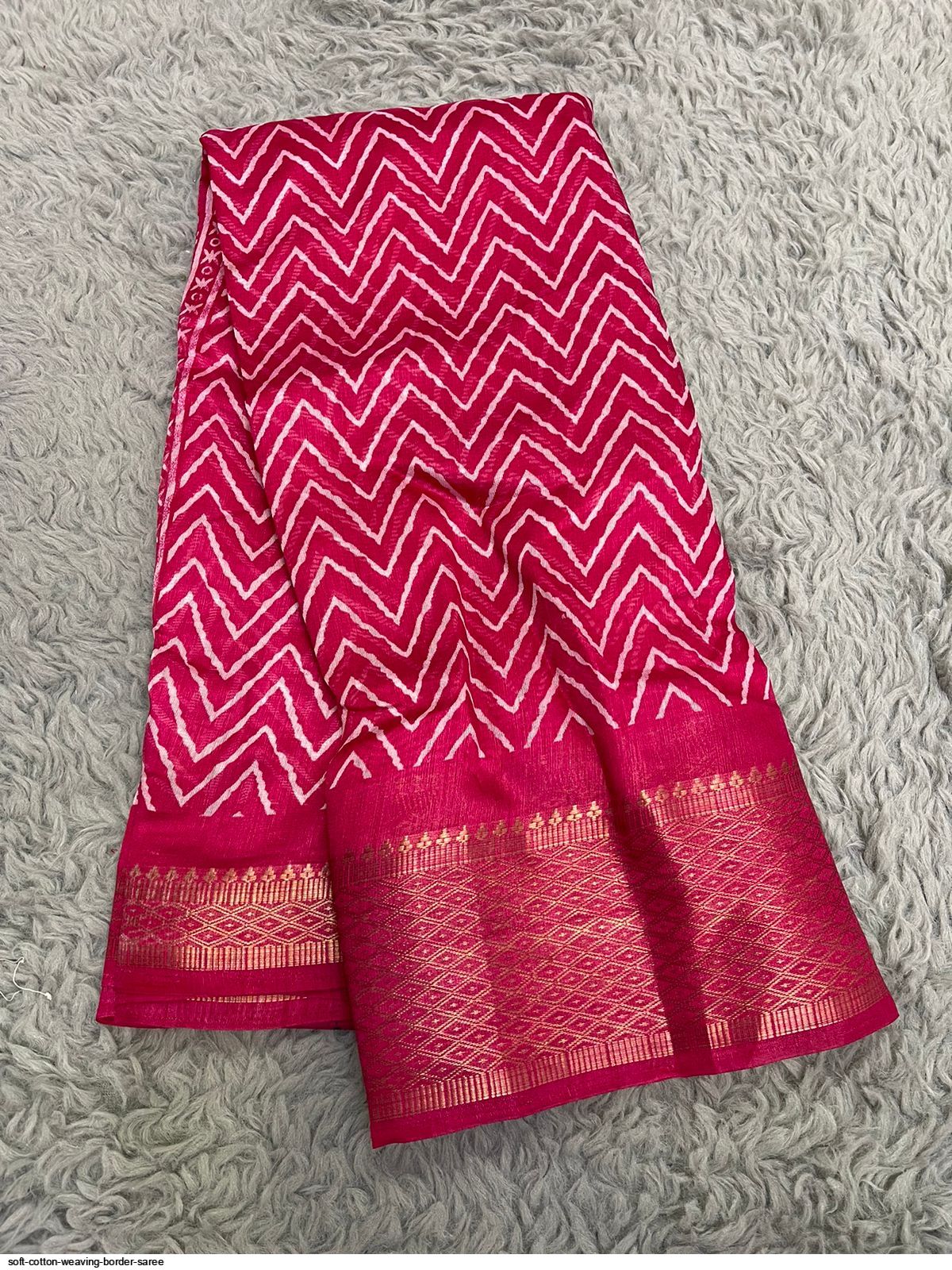 SOFT COTTON Weaving BORDER SAREE