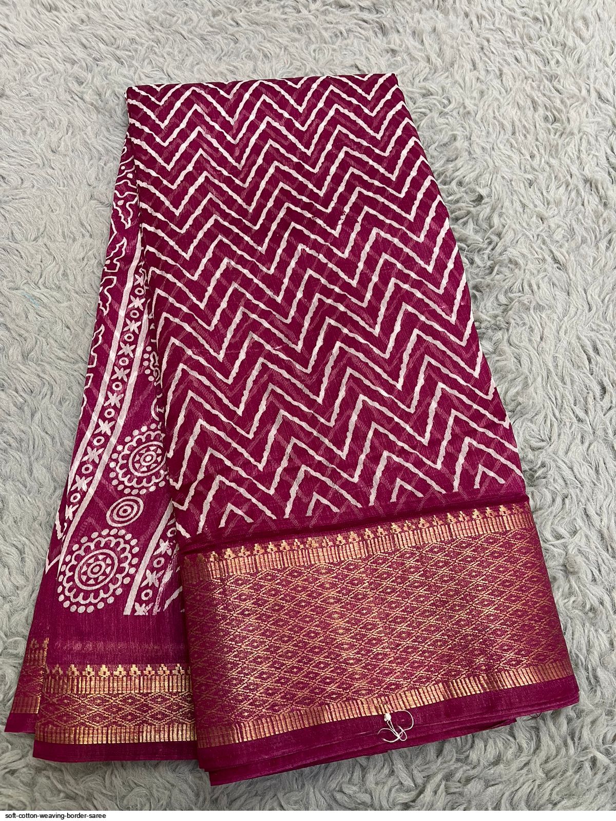 SOFT COTTON Weaving BORDER SAREE