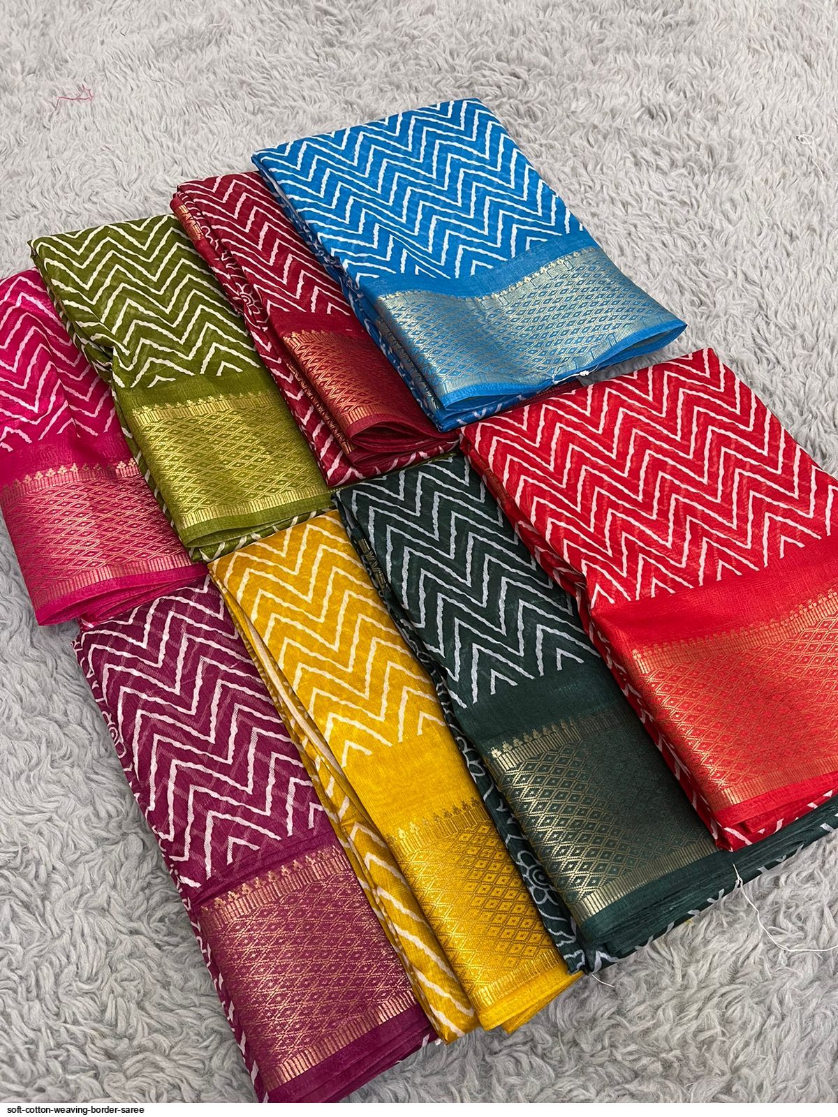 SOFT COTTON Weaving BORDER SAREE