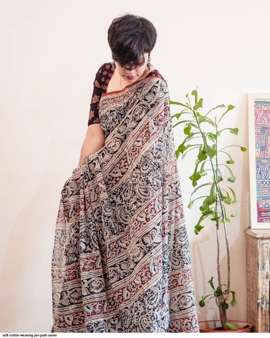 Soft Cotton Weaving Jari Patti saree