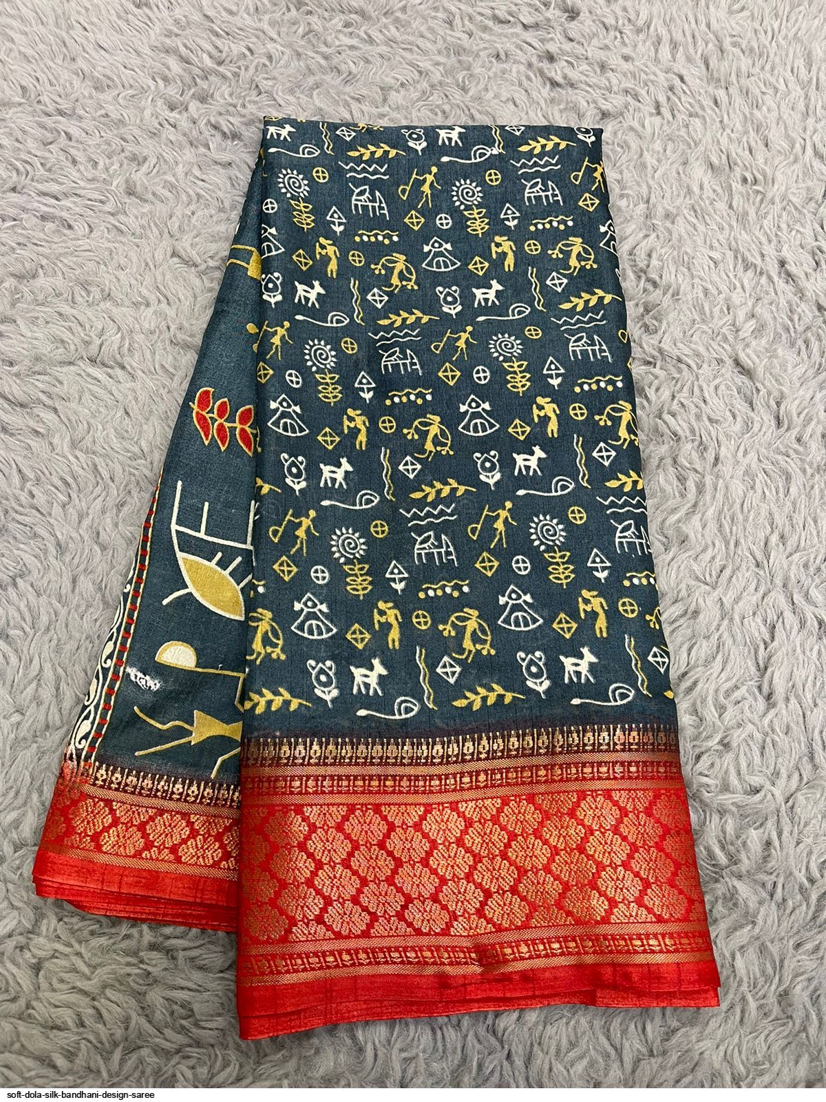 Soft Dola silk Bandhani Design saree