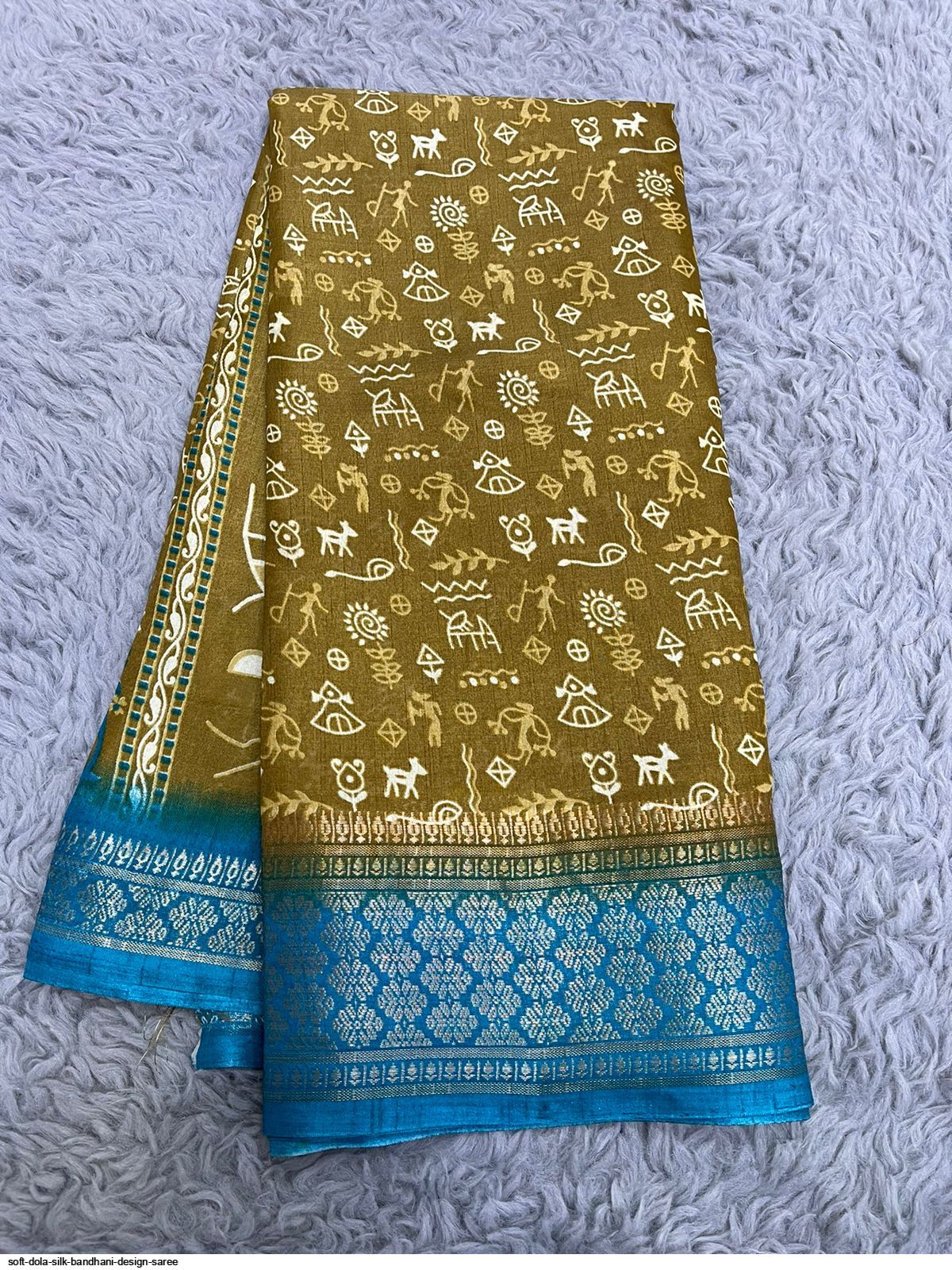 Soft Dola silk Bandhani Design saree