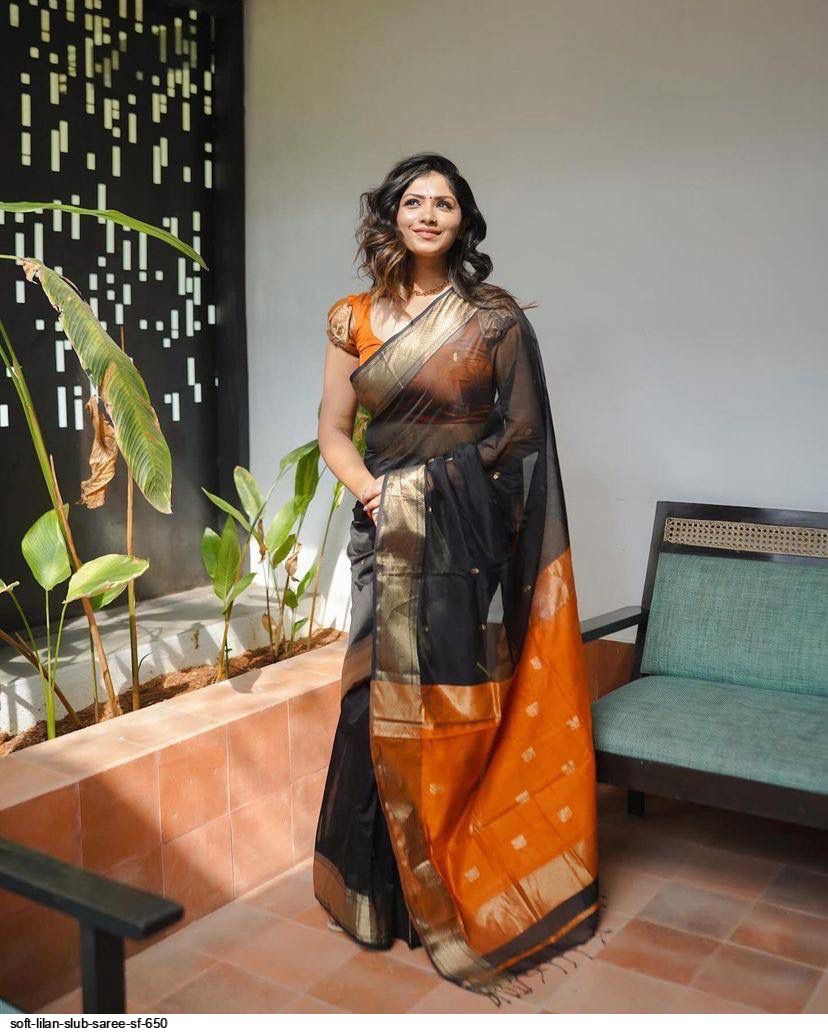SOFT LILAN SLUB saree SF 650